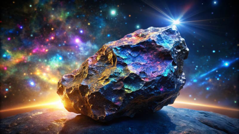 Intriguing Interstellar Meteorite Fragment Iridescent Minerals and ...