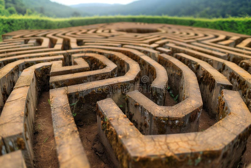 Intriguing Labyrinth Game Featuring Complex Mazes and Riddles Stock ...