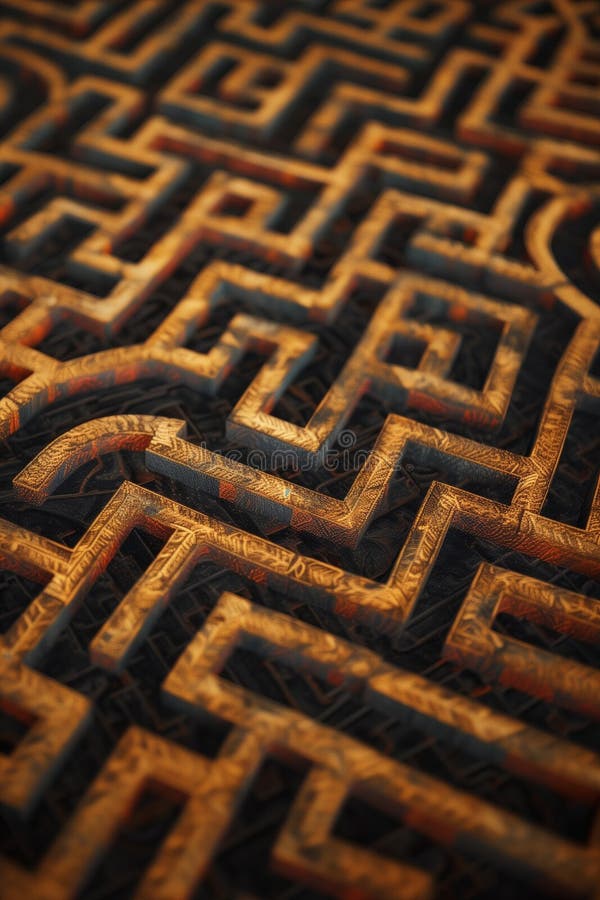 Intriguing Labyrinth Game Featuring Complex Mazes and Riddles Stock ...