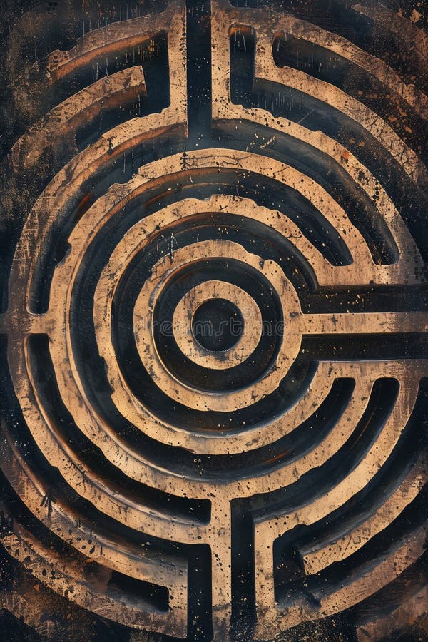 Intriguing Labyrinth Game Featuring Complex Mazes and Riddles Stock ...
