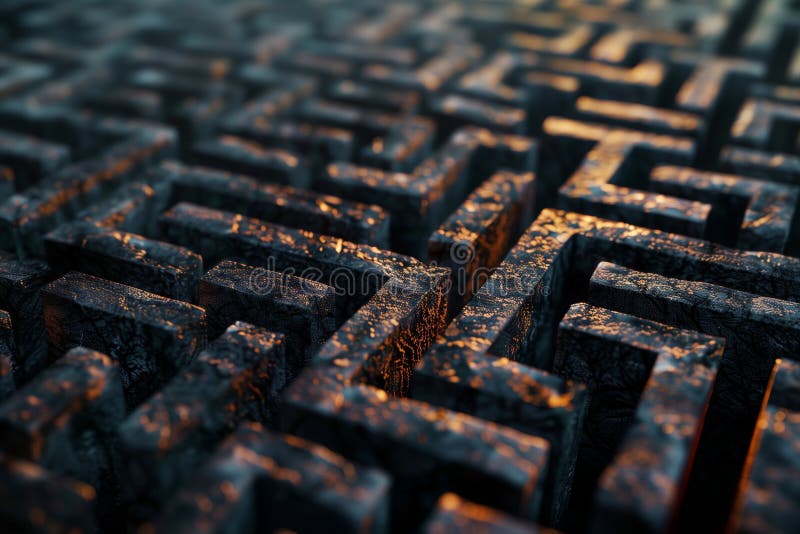 Intriguing Labyrinth Game Featuring Complex Mazes and Riddles Stock ...