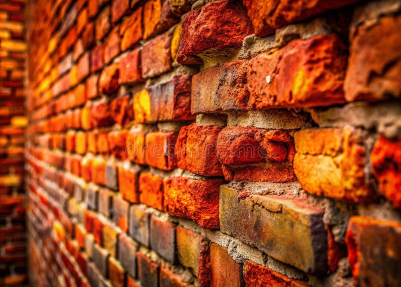 Intriguing Long Exposure of Weathered Red Brick Wall a Study in Time ...
