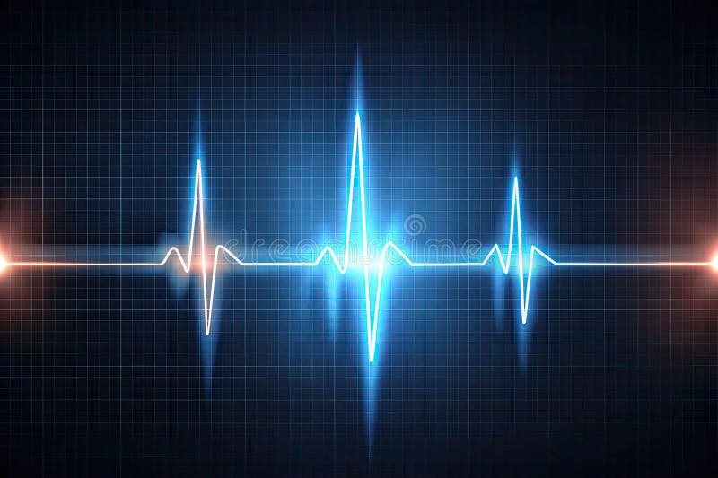 Intriguing LowLight ECG Illustration a Dramatic Visualization of ...