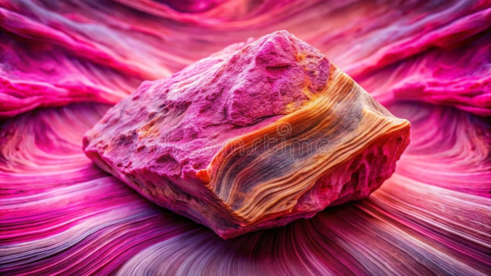 Intriguing Macro Double Exposure of a Pink Rock a Spin on Abstract ...