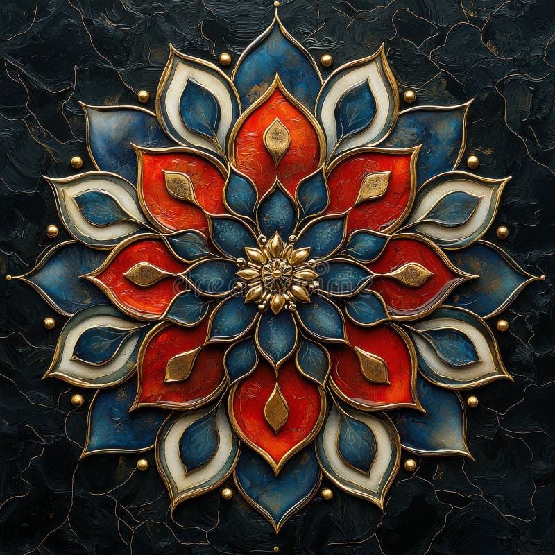 Intriguing Mandala Art with Multi Colored Layers. Stock Illustration ...