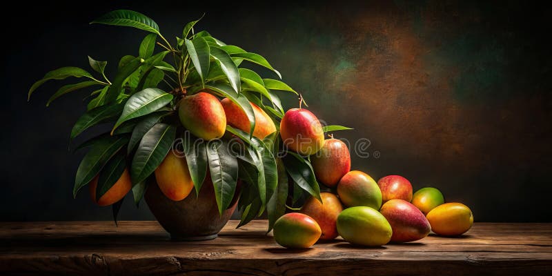 Intriguing Mango Fruit a Chiaroscuro Masterpiece Capturing the Depth ...