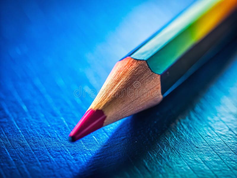 Intriguing Miniature Pencil with Vibrant Tips a TiltShift Perspective ...