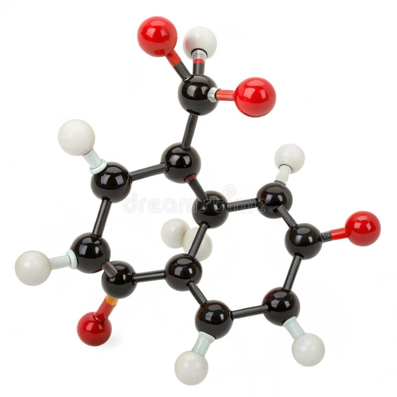 Intriguing Molecular Structure Isolated on White Background Stock ...