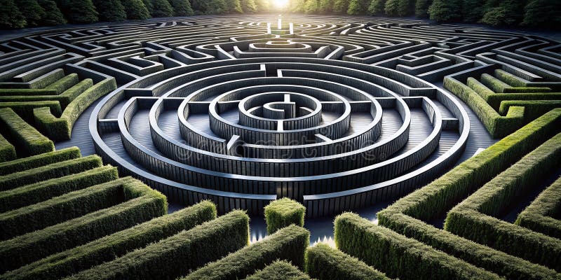 Intriguing Monochrome Labyrinth a Generative AIPowered Optical Illusion ...