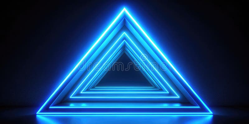 Intriguing Neon Blue Triangle Geometry a Macro Photography Study of ...