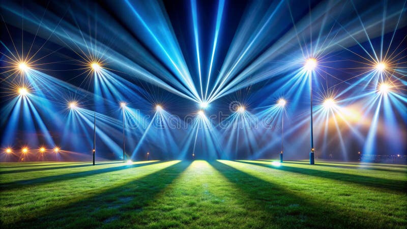 Intriguing Night Scene Illumination a Worms Eye View of Dramatic ...