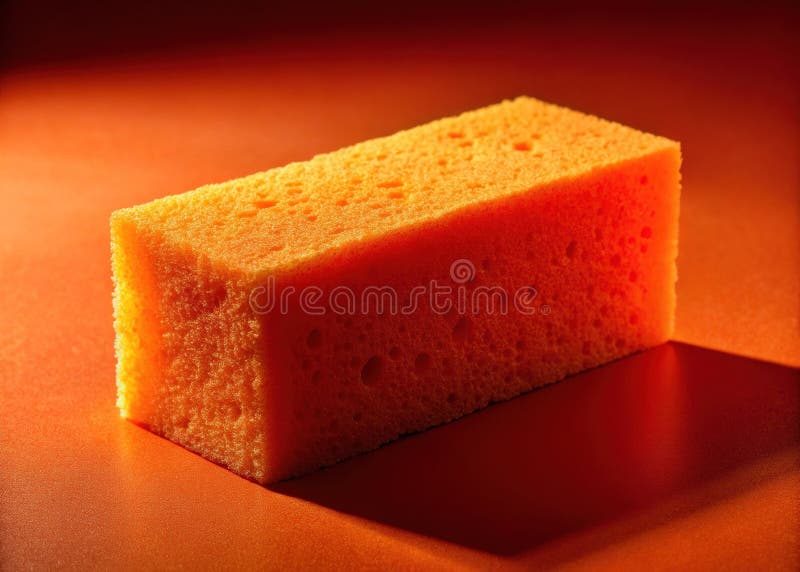 Intriguing Night Studio Shot CloseUp Orange EVA Foam Texture Against a ...