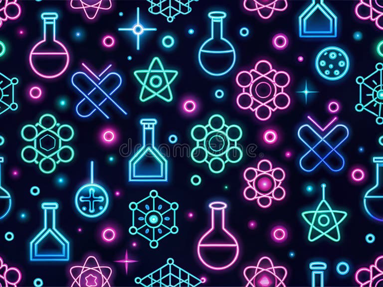 An Intriguing Nighttime Abstract Pattern Featuring Chemical Elements a ...