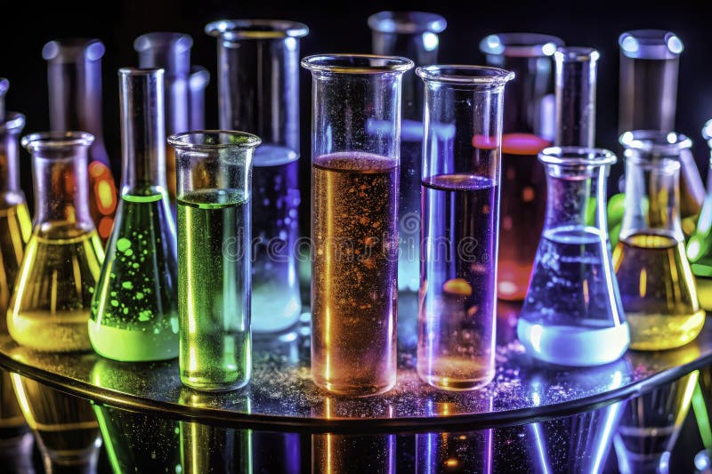 Intriguing Nighttime Chemistry Experiment Glowing Test Tubes Illuminate ...
