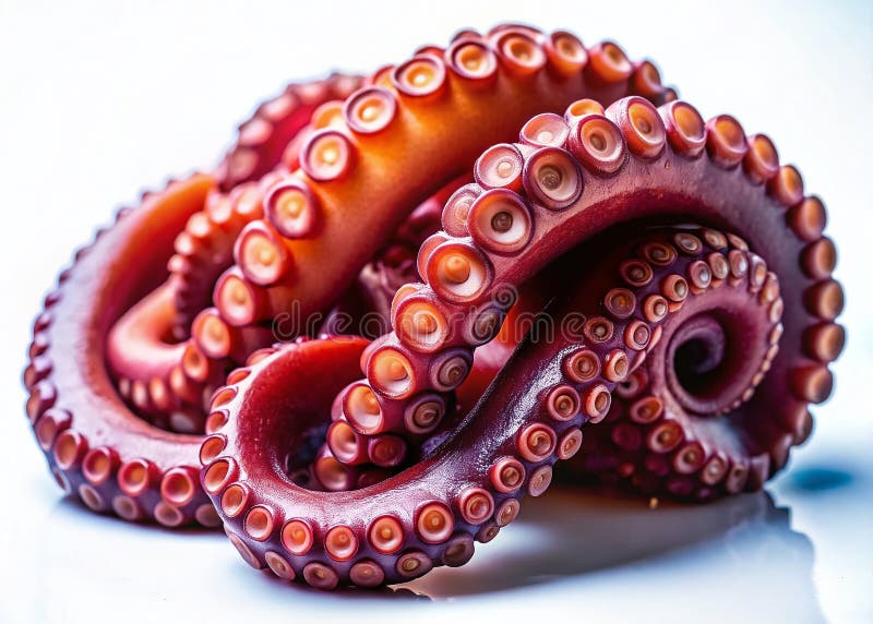 Intriguing Octopus Tentacles a Surreal Seafood Still Life Isolated ...
