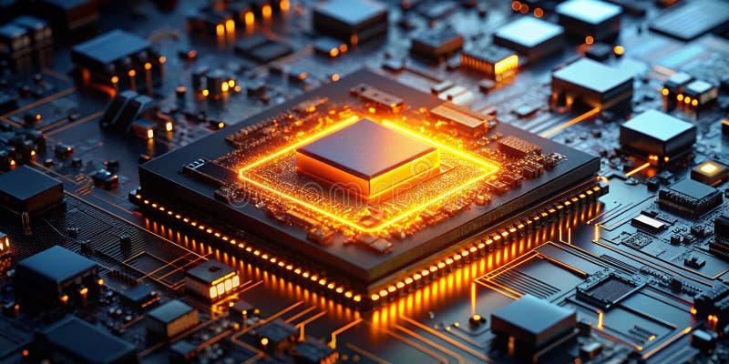 Intriguing Orange Semiconductor Chip a Glimpse into the Future of Urban ...