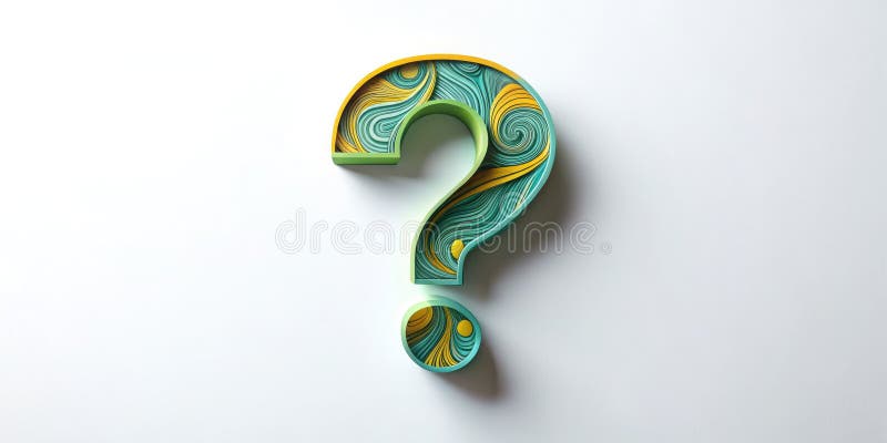 Intriguing Paper Cut Question Mark a Detailed Isolated Design for ...