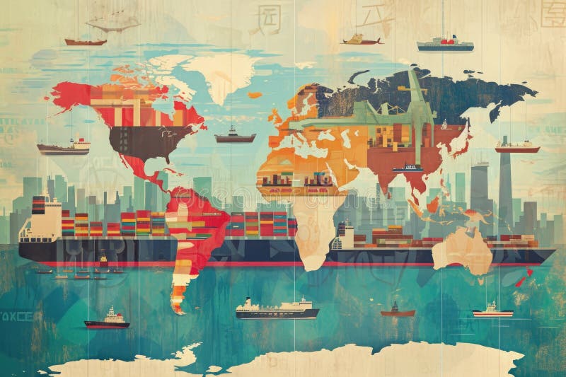 An Intriguing Photo Capturing a Detailed Depiction of Ships Traversing ... An Intriguing Photo Capturing a Detailed Depiction of Ships Traversing ...