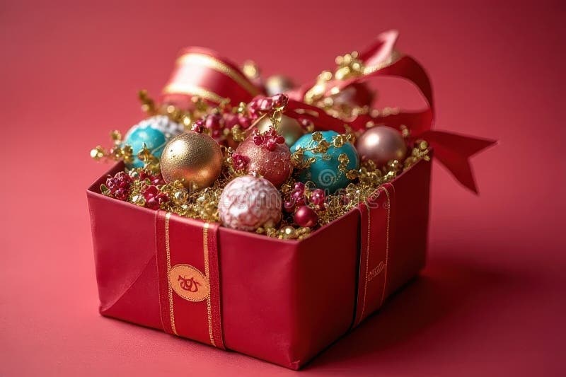 Intriguing Present Unveiling Unexpected Treasures Stock Illustration ...