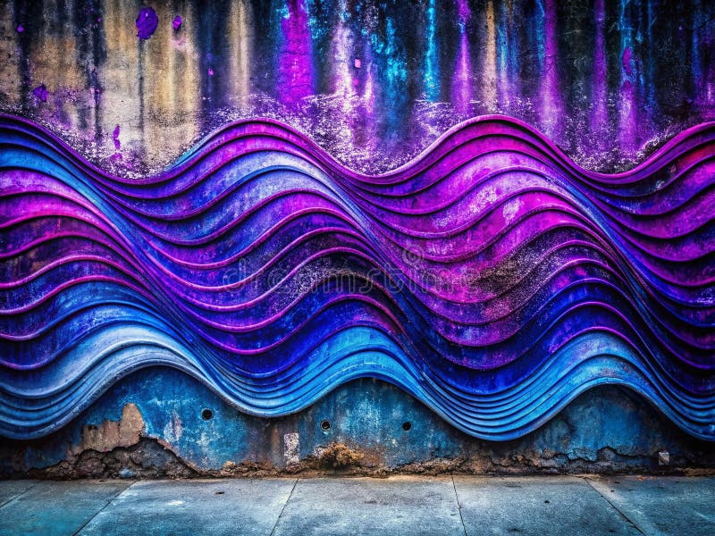 Intriguing Purple and Blue Abstract Wave Pattern a Mesmerizing Urban ...