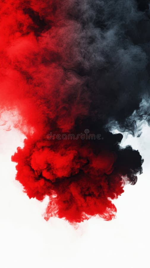 Intriguing Red and Black Ink Abstract Art Stock Illustration ...