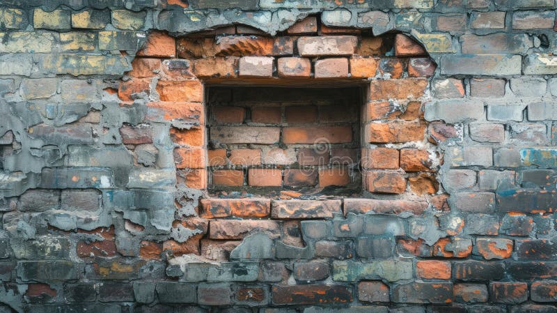 Intriguing Scene of a Wall with a Unique Hole, Offering a Glimpse into the Unknown, Ai Generated ...