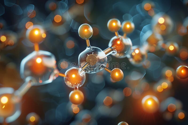 Intriguing Science Background Showcasing Molecule or Atom Structure ...