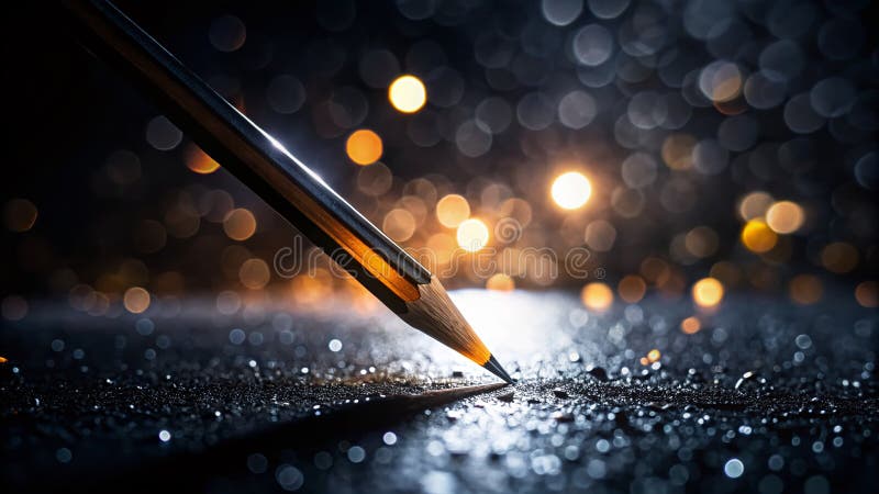 Intriguing Silhouette of a Broken Pencil a Study in Dramatic Lighting ...