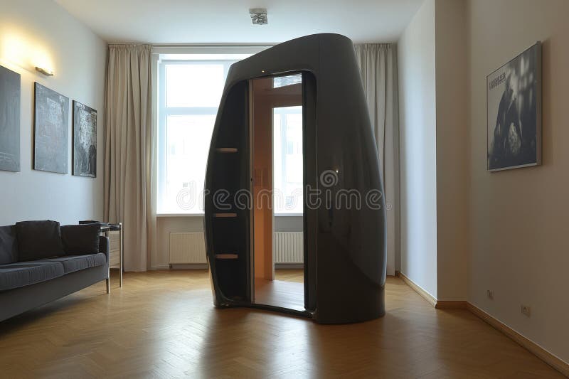 Intriguing Space Door Design Opens into Modern Apartment with Sleek ...