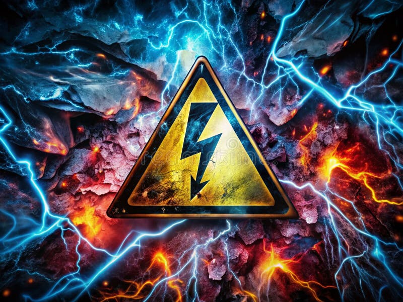 Intriguing Surreal Photography of a High Voltage Warning Sign a ...