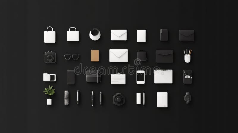 Intriguing Textured Display, a Black Wall Adorned with Various Objects ...