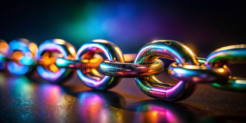 Intriguing TiltShift Perspective on Industrial Metallic Chain Link ...