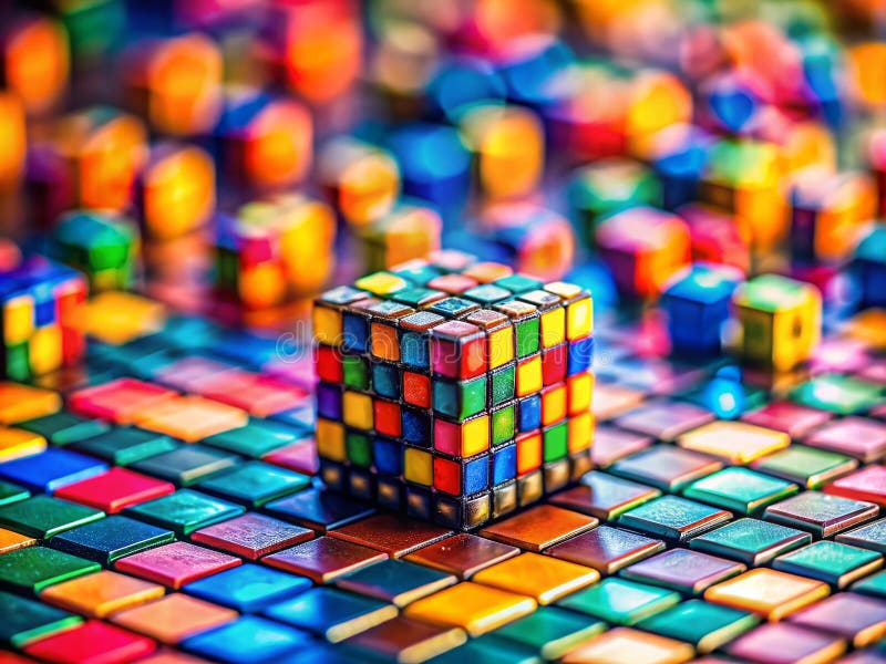 Intriguing TiltShift Photography Captures a Miniature 3D Cube Puzzle a ...