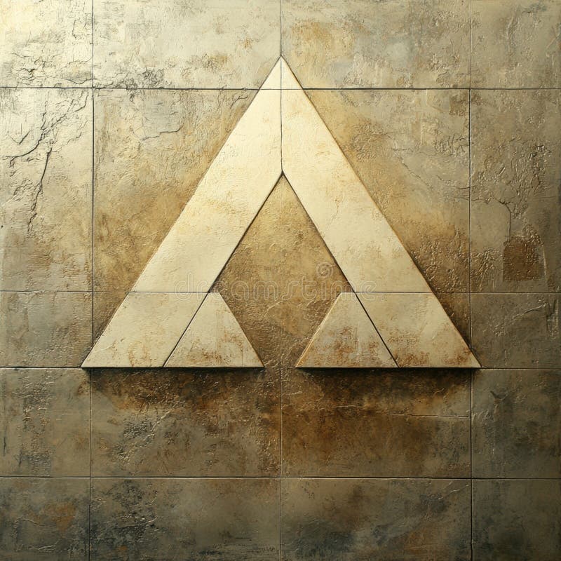 Intriguing Triangular Shapes Integrate with a Rich, Textured Background ...