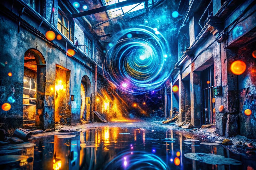 Intriguing Urban Exploration Abstract Blue Circle Background for ...