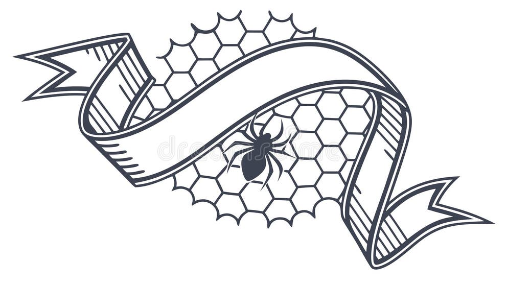 Spider Web Ribbon Stock Illustrations – 526 Spider Web Ribbon Stock ...
