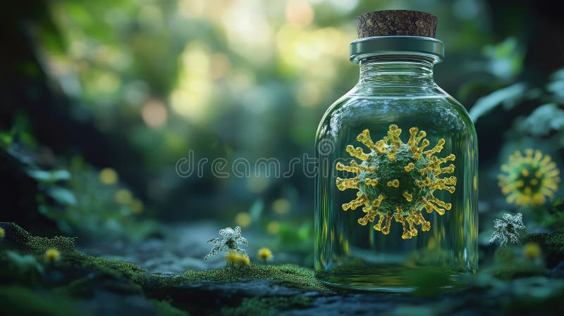 Intriguing Visual Representation of Virus Encased in Transparent Glass ...