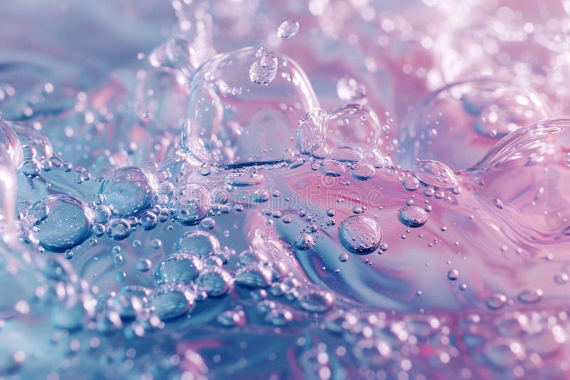 Intriguing Water Bubbles Float Enchantingly in a Unique Abstract Liquid ...