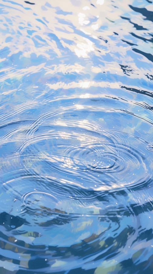 Intriguing Water Surface, Delicate Ripples, Selective Focus Evokes Calm ...