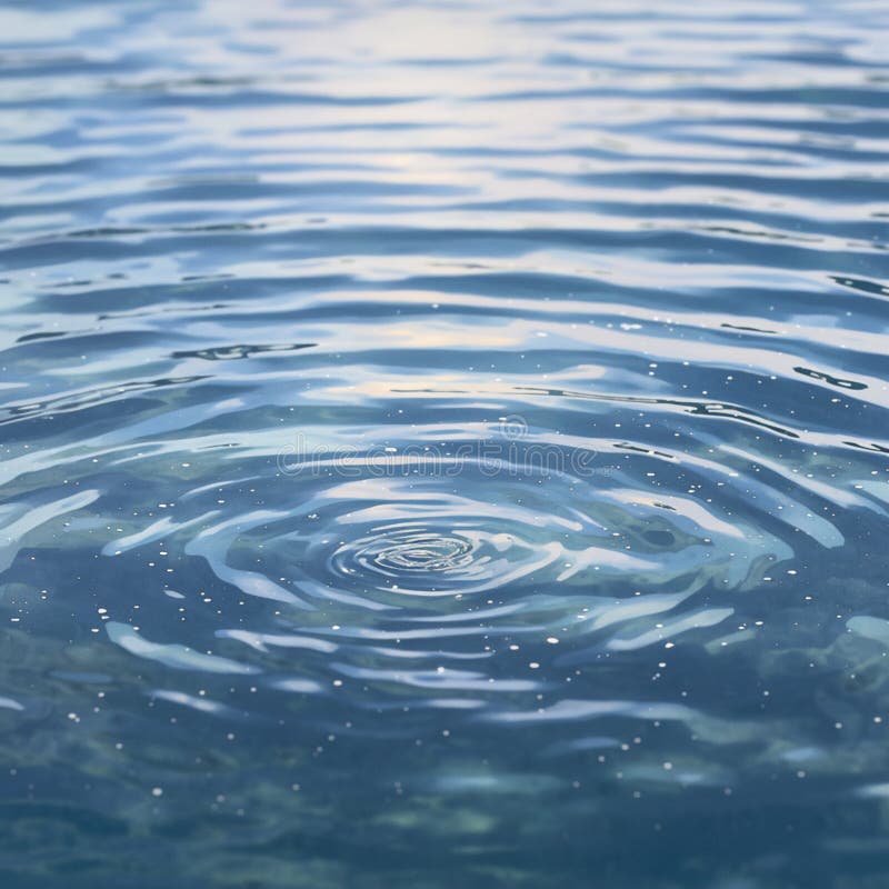 Intriguing Water Surface, Delicate Ripples, Selective Focus Evokes Calm ...