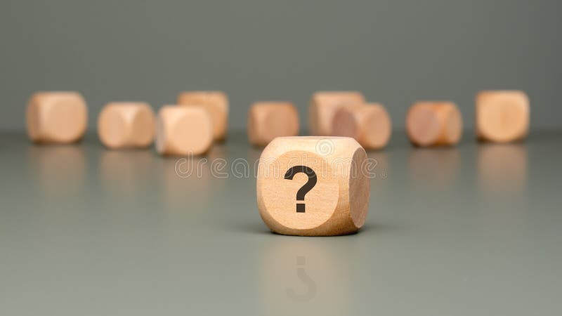Intriguing Wooden Blocks Featuring the Symbol of a Question Mark for ...