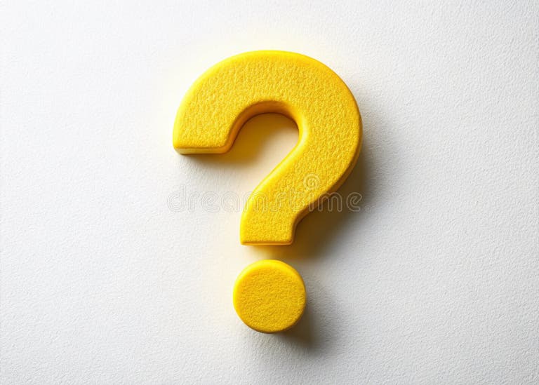 Intriguing Yellow Question Mark a Documentary AI Photography Study on a ...