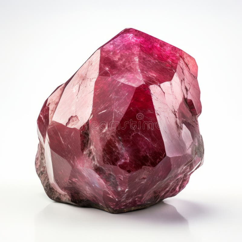 Intriguingly Taboo: the Rock of Ruby on a White Background Stock ...