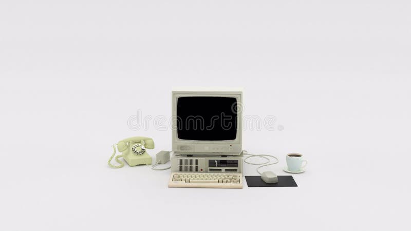 Intro Animation Old Computer Zoom through into Display Transparent ...