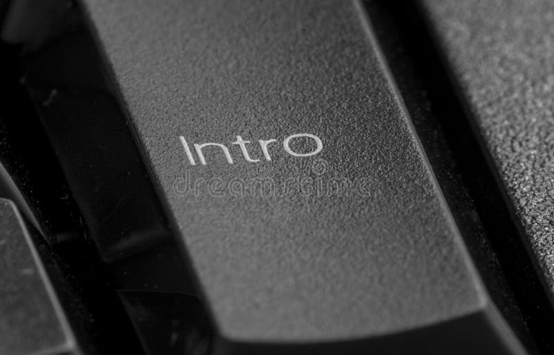 Intro key on keyboard stock photo. Image of laptop, computer - 79661114