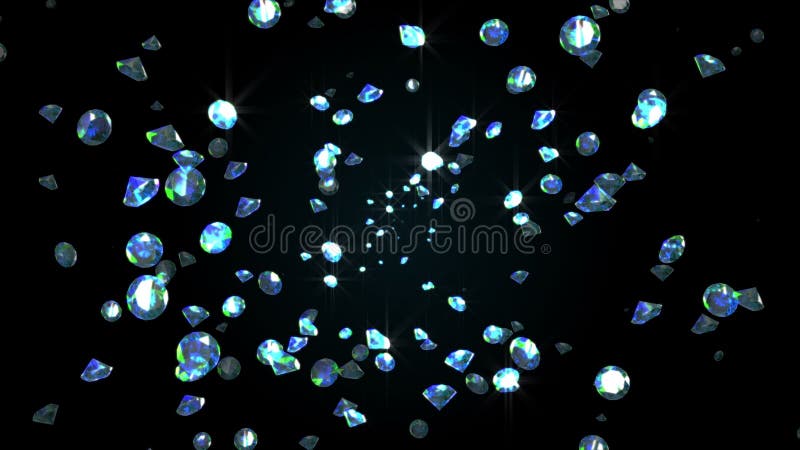 Intro Slowly Falling Diamonds, Beautiful Background. Seamless Looped ...