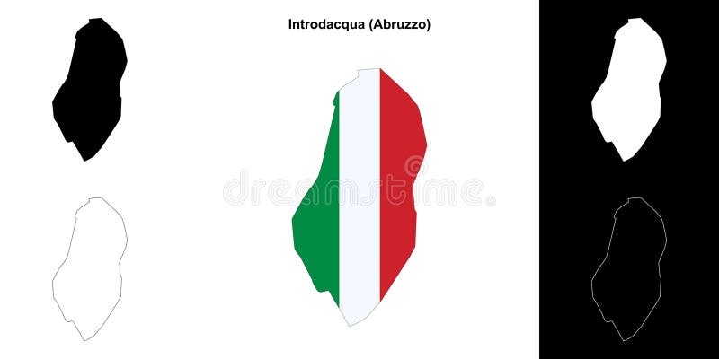 Introdacqua Outline Map Stock Illustrations – 1 Introdacqua Outline Map ...