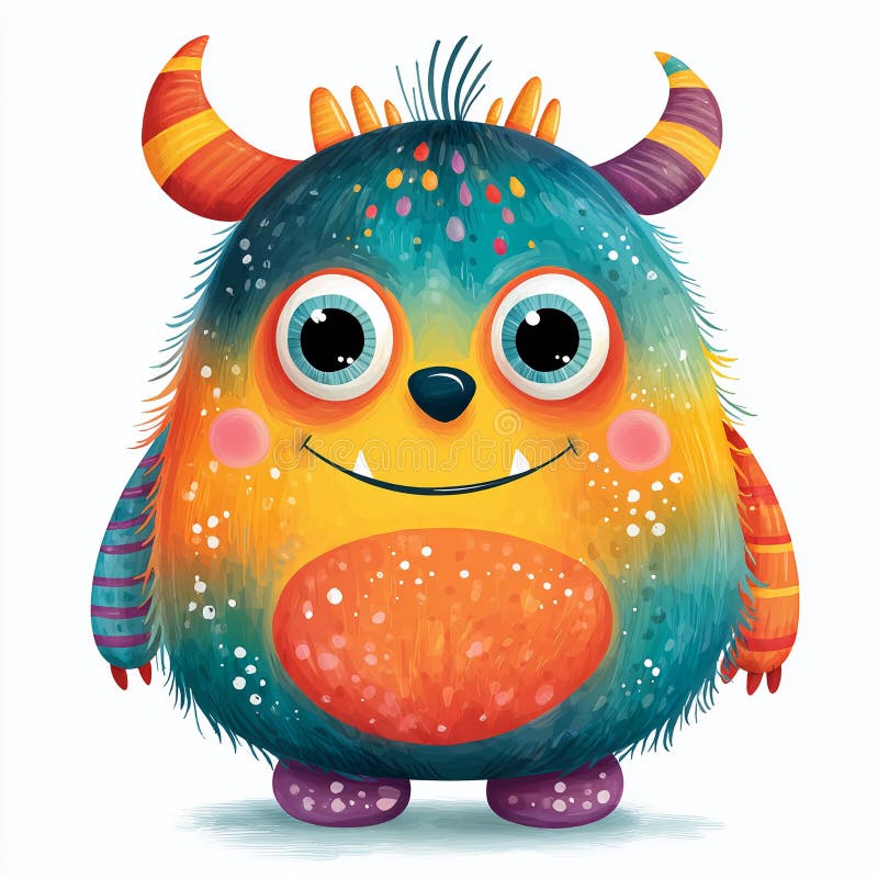 Whimsical BacktoSchool Clipart a Bouncing Belly Bug Monster for ...