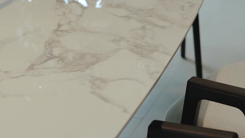 Introducing an Elegant Marble Dining Table Paired with Modern Stylish ...