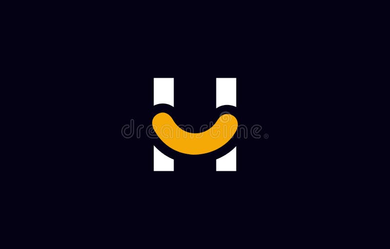 Initial H Letter Smile Logo Design Vector Template Stock Vector ...